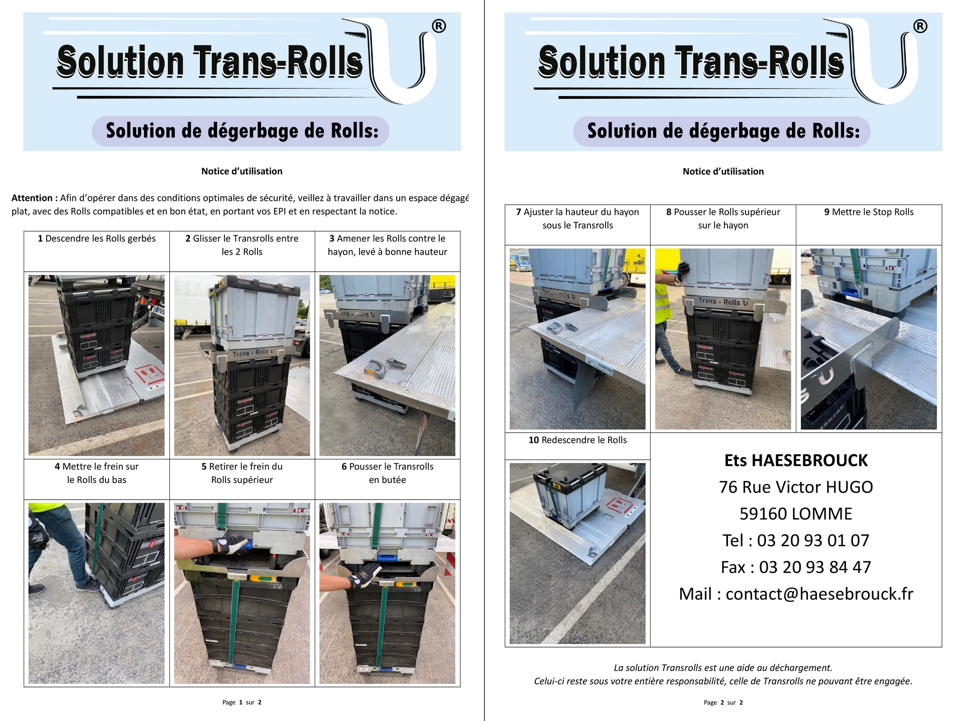 Trans-Rolls, la solution de dégerbage de rolls